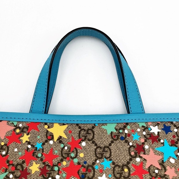 Gucci | Bags | Gucci Gg Supreme Star Bag Light Blue Beige | Poshmark